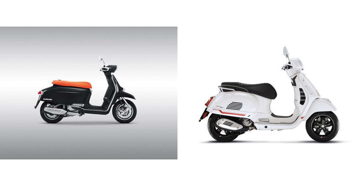 Motorrad Vergleich Lambretta G350 Special 2024 vs. Vespa GTS 300 Super ...