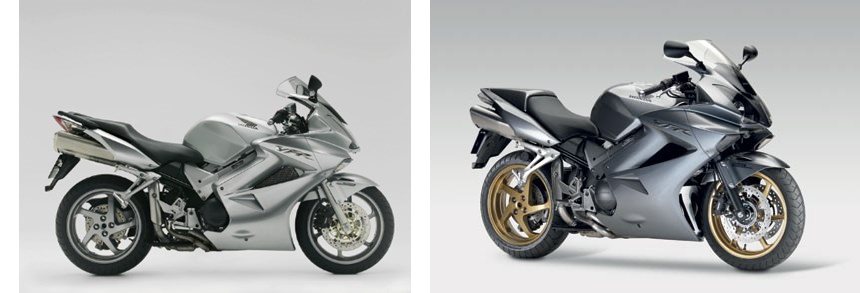 Motorrad Vergleich Honda VFR 800 F 2008 vs. Honda VFR 800 F 2009