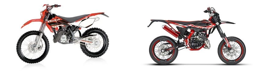 Beta RR Enduro 50 Racing 2010 vs Beta RR 50 Motard Track 2024