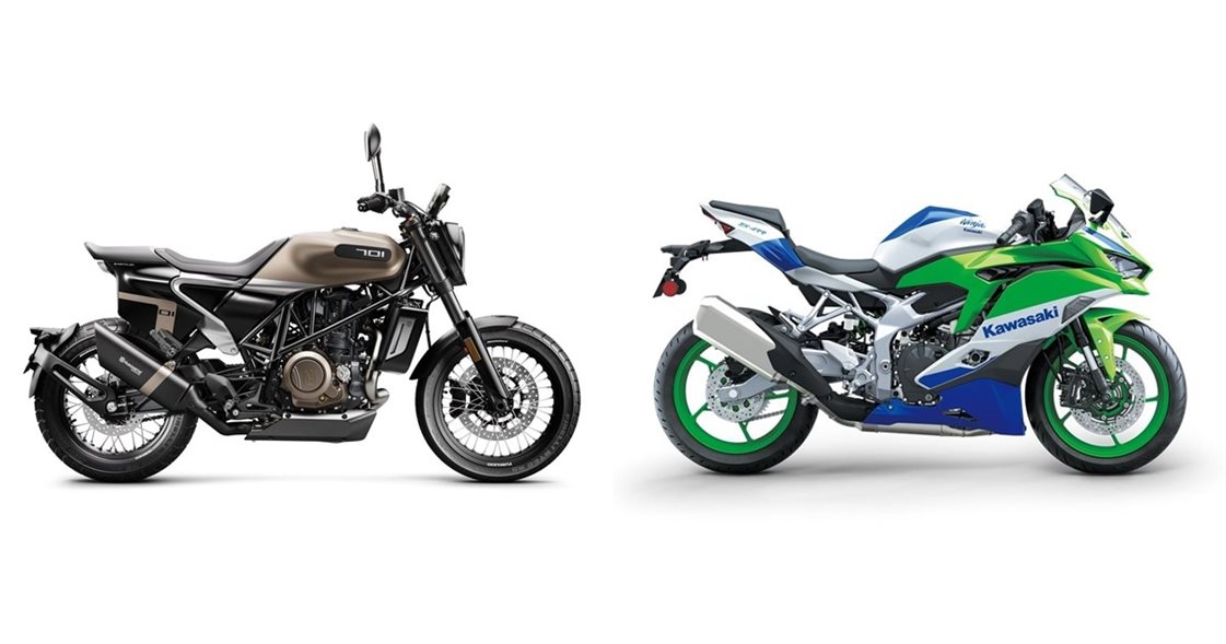 Husqvarna Svartpilen 701 2020 vs Kawasaki Ninja ZX-4RR 40th Anniversary ...