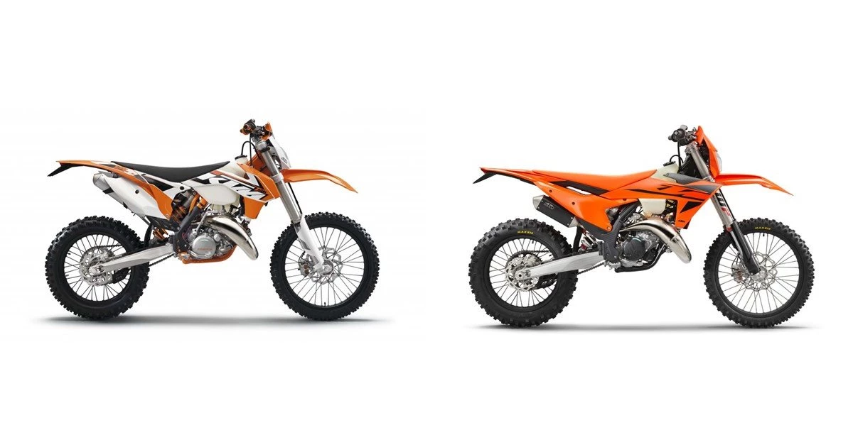 Motorrad Vergleich KTM 125 EXC 2016 vs. KTM 125 XC-W 2025