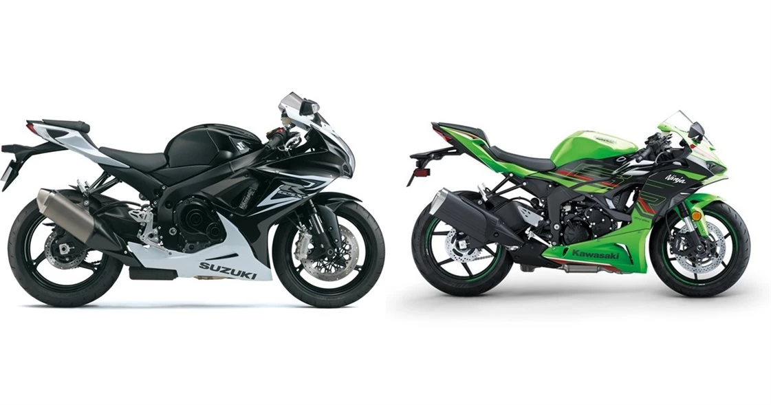 Motorrad Vergleich Suzuki GSX-R 600 2016 vs. Kawasaki Ninja ZX-6R 2024