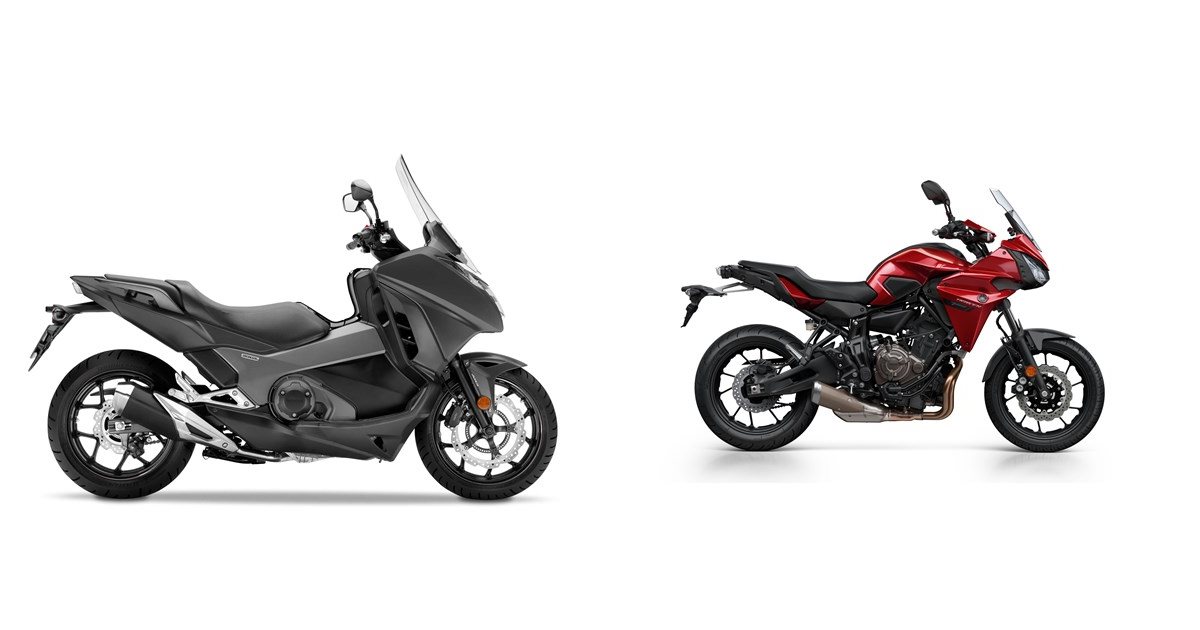 Motorrad Vergleich Honda Integra 2017 vs. Yamaha Tracer 700 2018