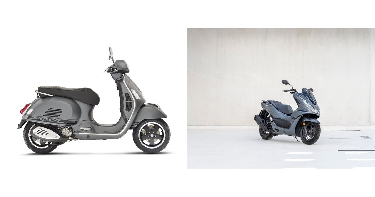 Motorrad Vergleich Vespa GTS 125 i.e. Super Sport 2015 vs. Honda PCX125 2022