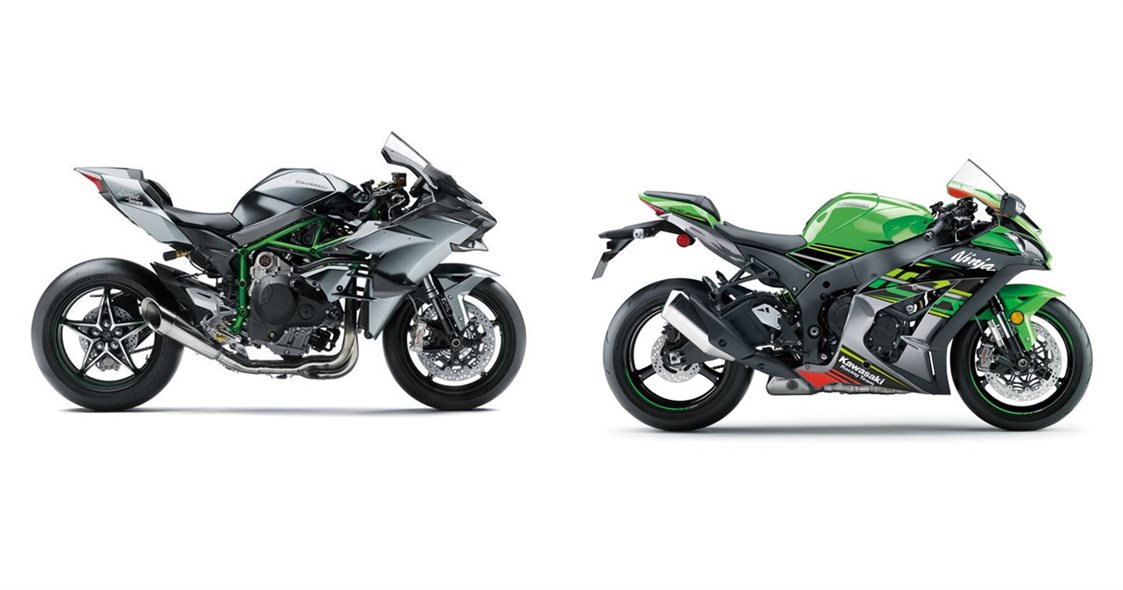 Motorrad Vergleich Kawasaki Ninja H2R 2025 vs. Kawasaki Ninja ZX-10R ...