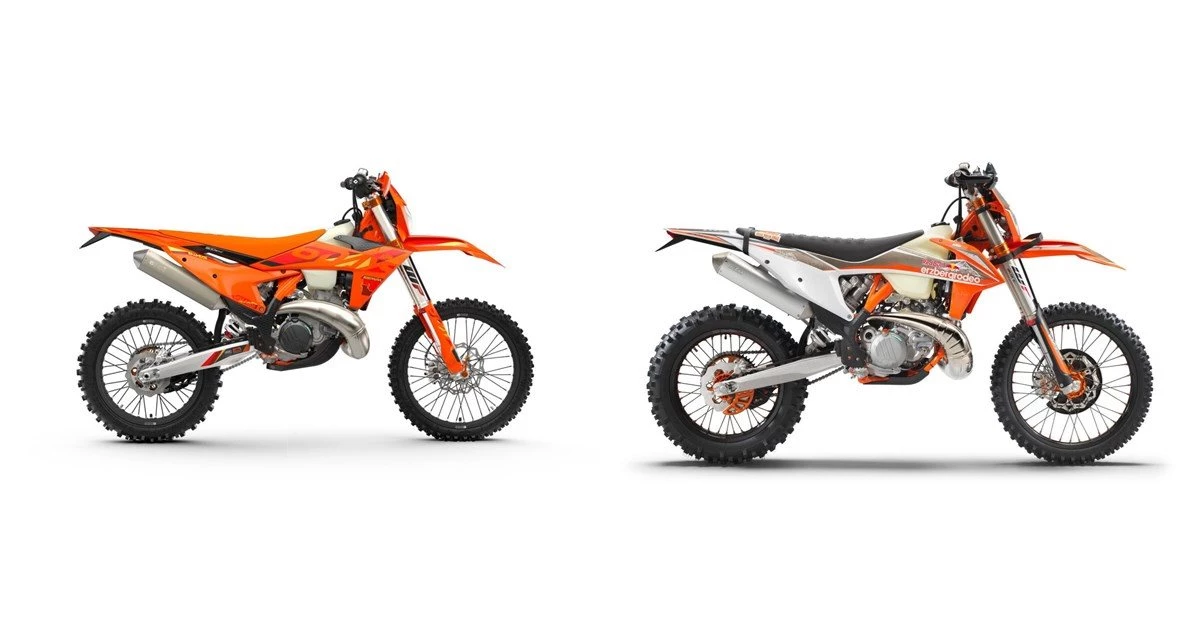 Motorrad Vergleich KTM 300 EXC SIX DAYS 2025 vs. KTM 300 EXC TPI ...