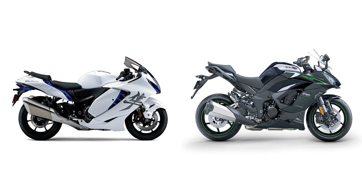 Motorrad Vergleich Suzuki Hayabusa 2023 vs. Kawasaki Ninja 1100SX 2025