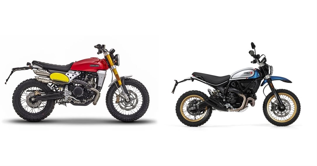 Fantic Caballero Scrambler 500 2024 vs Ducati Scrambler Desert Sled 2022