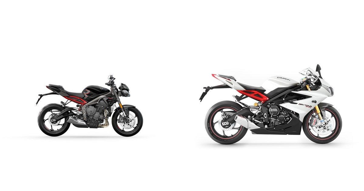 Comparaison des motos Triumph Street Triple 765 R 2022 VS. Triumph ...
