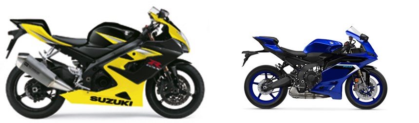 Suzuki GSX-R 1000 2005 vs Yamaha R9 2025