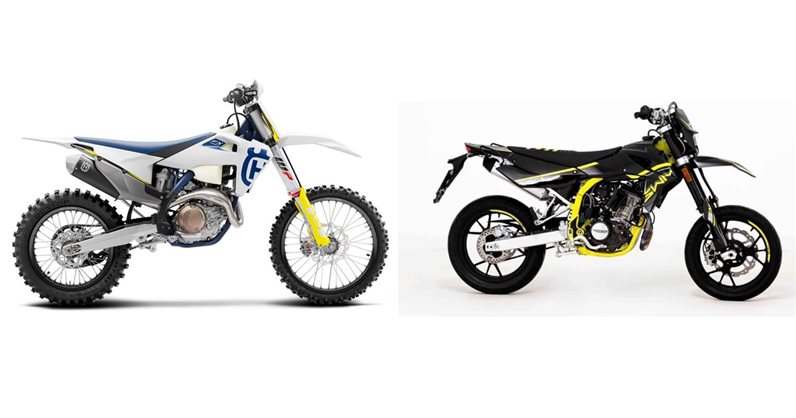 Motorrad Vergleich Husqvarna FX 450 2020 vs. SWM SM 125 R 2024