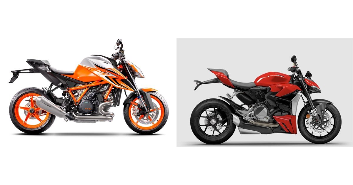 KTM 1290 Super Duke R EVO 2022 vs Ducati Streetfighter V2 2024