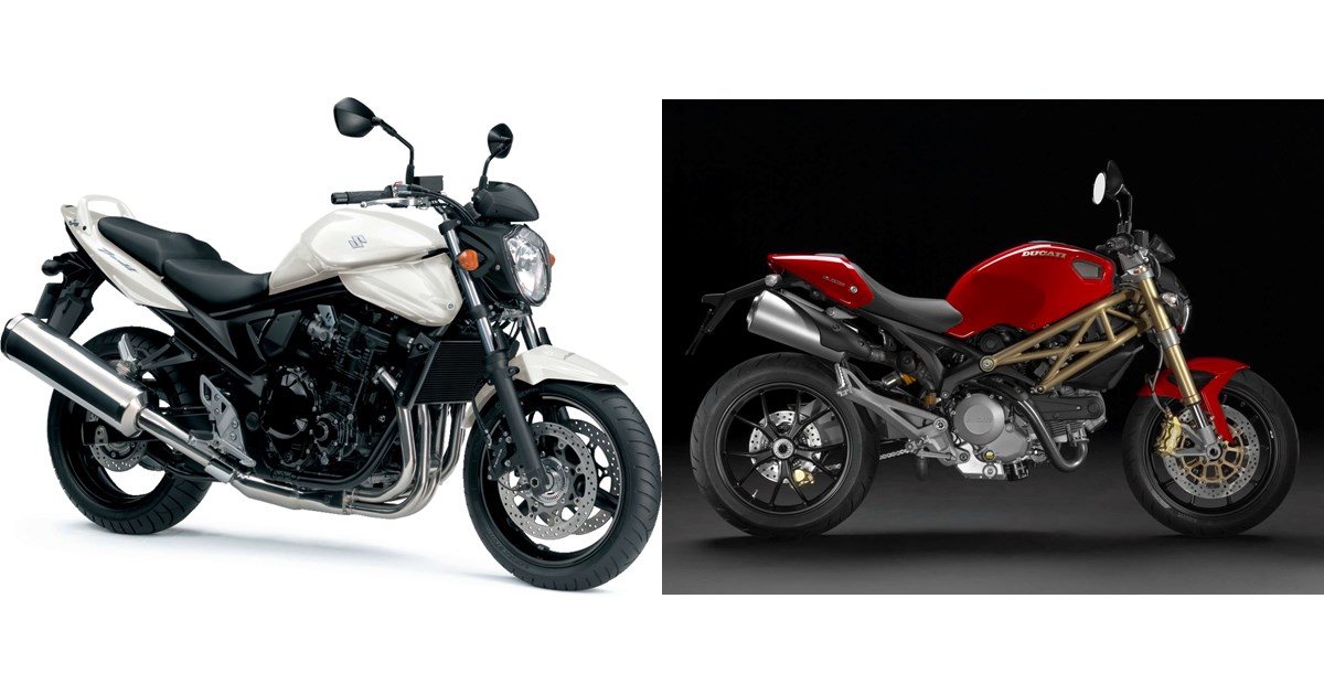 Motorrad Vergleich Suzuki Bandit 650 2013 vs. Ducati Monster 796 2013