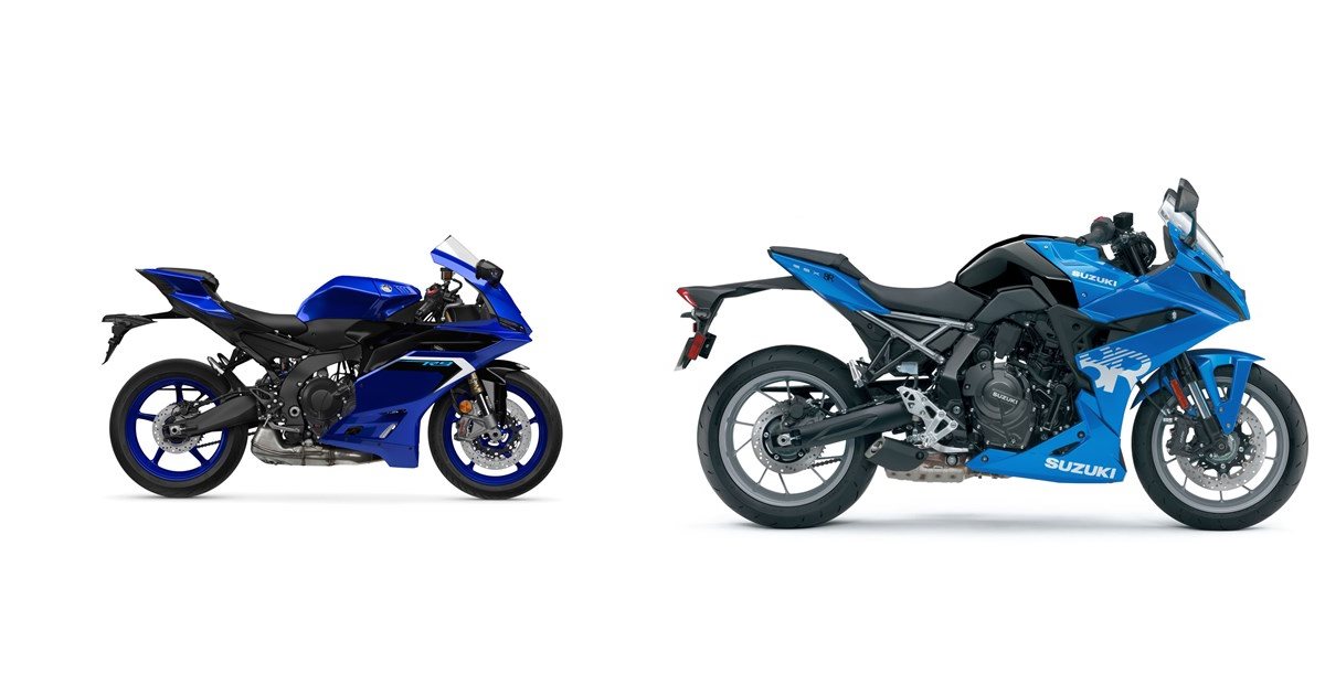 Motorrad Vergleich Yamaha R9 2025 vs. Suzuki GSX-8R 2024