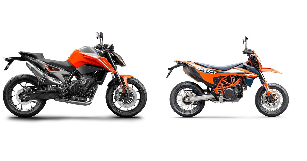 Motorrad Vergleich KTM 790 Duke 2018 vs. KTM 690 SMC R 2023