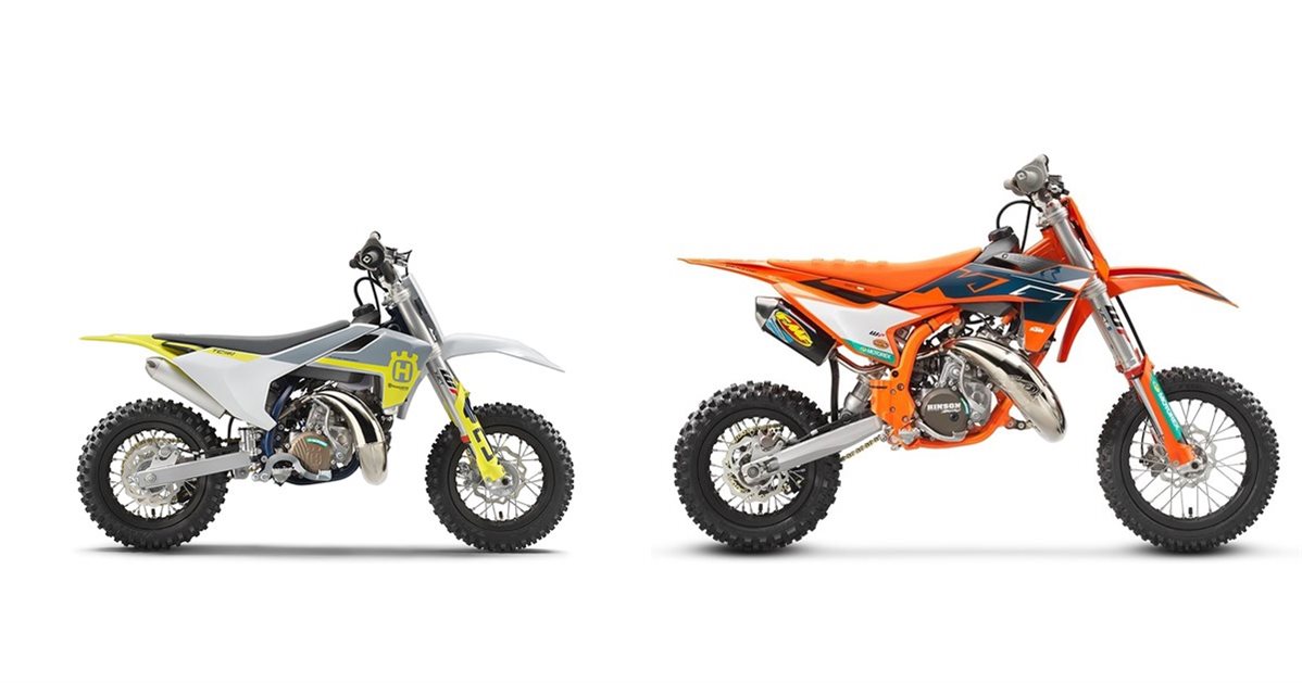 Motorrad Vergleich Husqvarna TC 50 2023 vs. KTM 50 SX FACTORY EDITION 2024