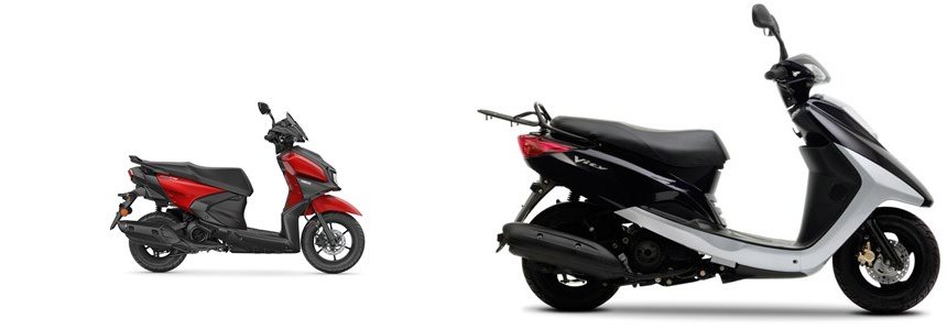 Motorrad Vergleich Yamaha RayZR 2024 vs. Yamaha XC 125 Vity 2009