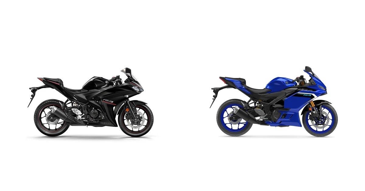 Motorrad Vergleich Yamaha R3 2018 vs. Yamaha R3 2025