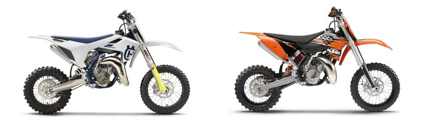 Motorrad Vergleich Husqvarna TC 65 2020 vs. KTM 65 SX 2010