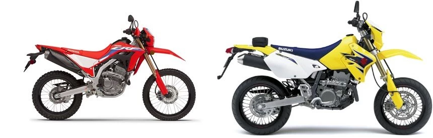 Motorrad Vergleich Honda CRF300L 2023 vs. Suzuki DR-Z 400 SM 2007