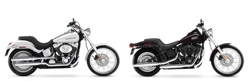 Motorrad Vergleich Harley-Davidson Softail Deuce FXSTD 2005 vs. Harley ...