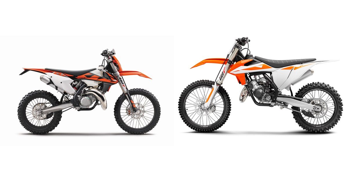 Motorrad Vergleich KTM 150 XC-W 2018 vs. KTM 125 SX 2019