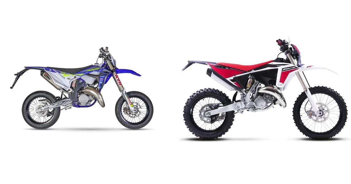 Motorrad Vergleich Sherco 125 2T SM FACTORY 2024 vs. Fantic XE 125 2022