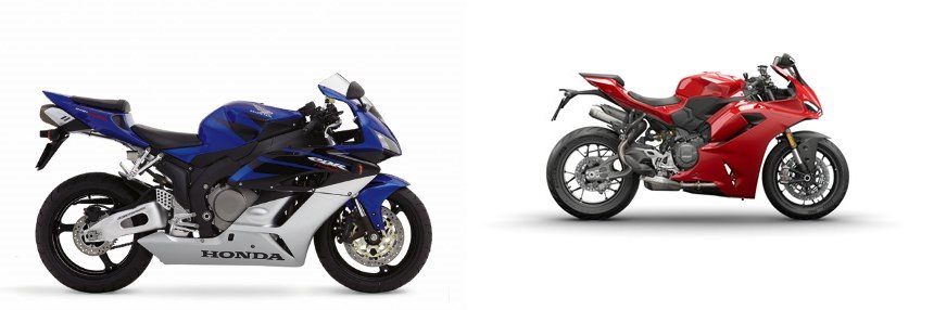 Motorrad Vergleich Honda CBR1000RR Fireblade 2005 vs. Ducati Panigale ...