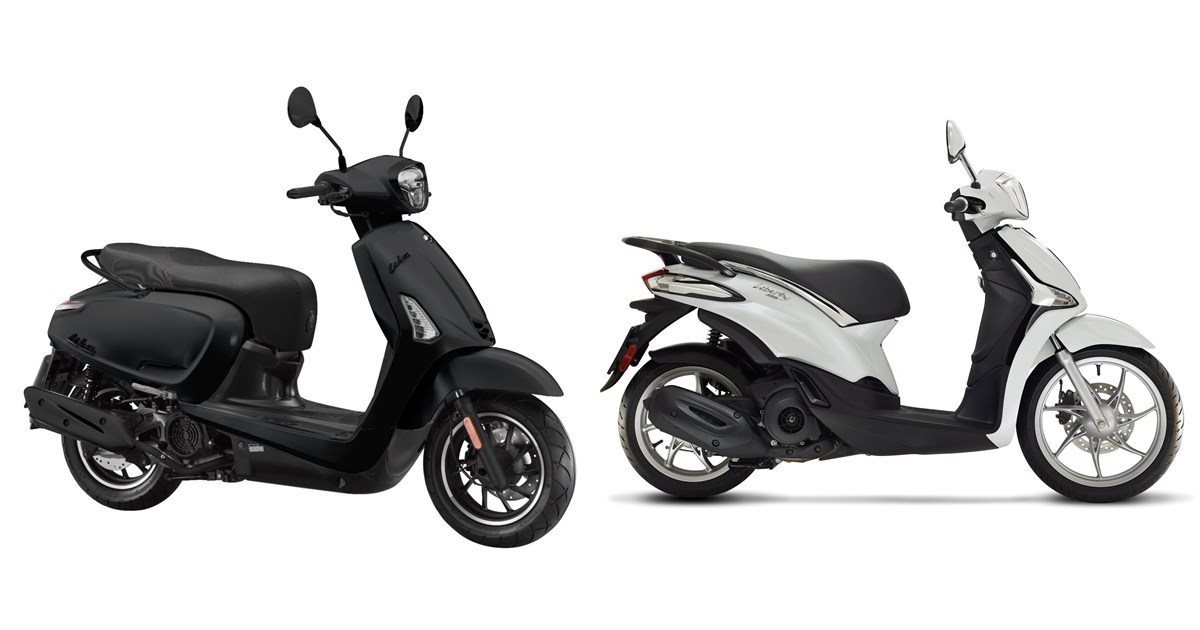 Motorrad Vergleich Kymco New Like 125i Nodooe 2024 vs. Piaggio Liberty 125 2024