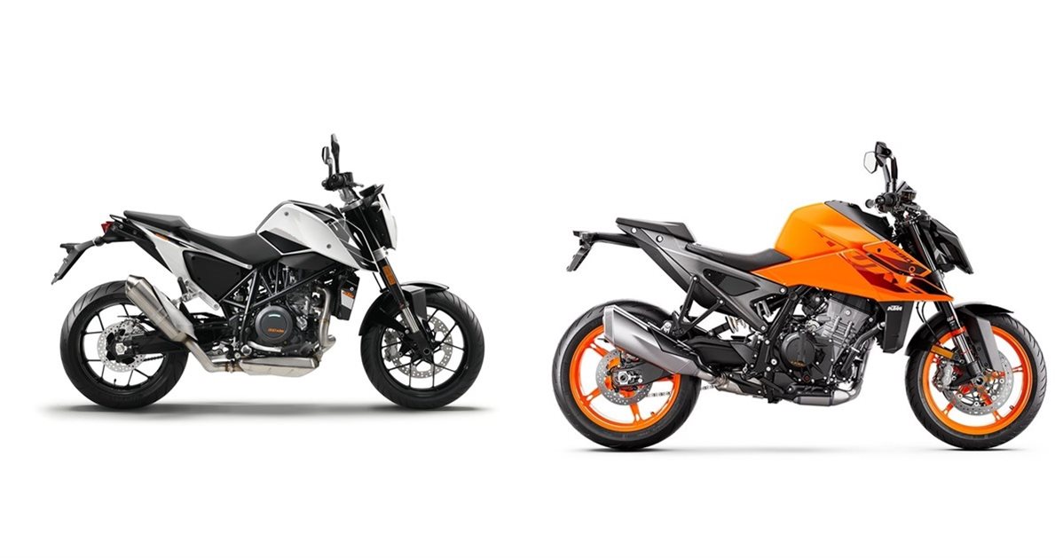 Motorrad Vergleich KTM 690 Duke 2017 vs. KTM 990 Duke 2024