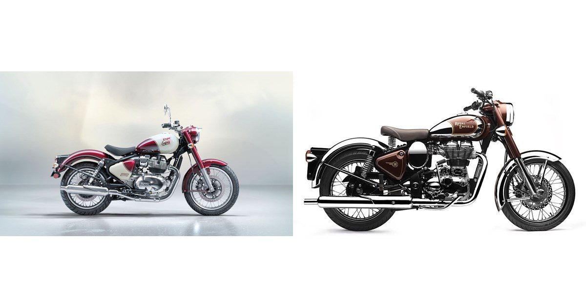 Motorrad Vergleich Royal Enfield Classic 650 2025 vs. Royal Enfield ...
