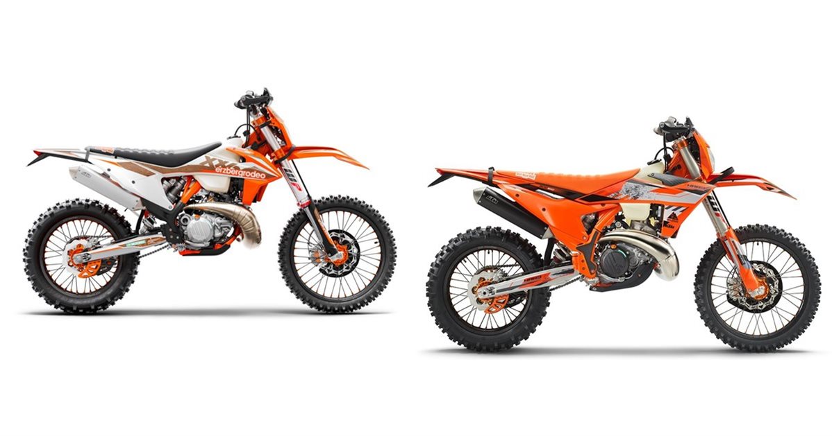 Motorrad Vergleich KTM 300 EXC TPI Erzberg Edition 2021 vs. KTM 300 EXC HARDENDURO 2024