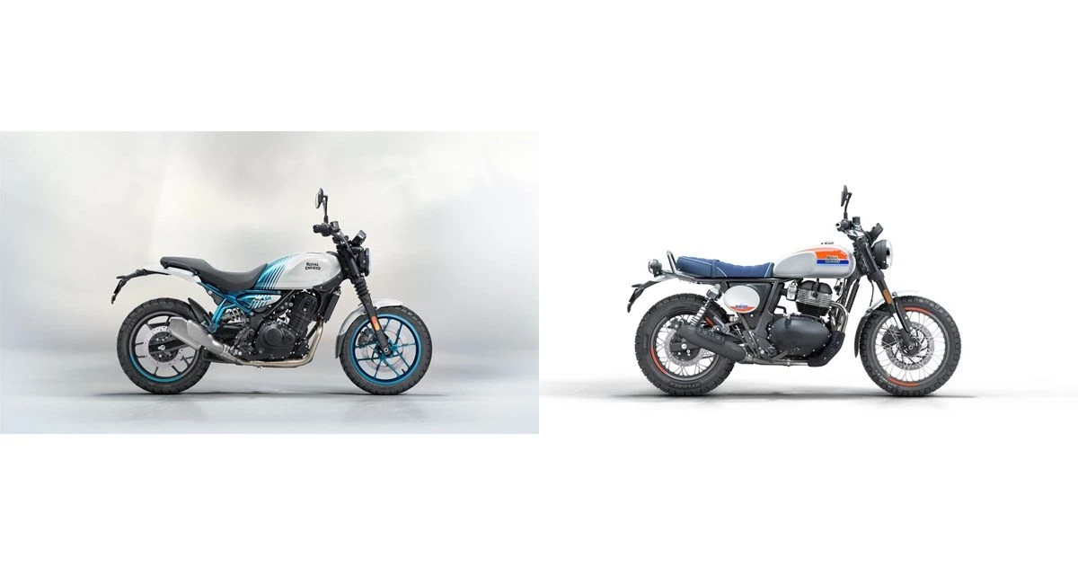 Motorrad Vergleich Royal Enfield Guerrilla 450 2024 vs. Royal Enfield ...