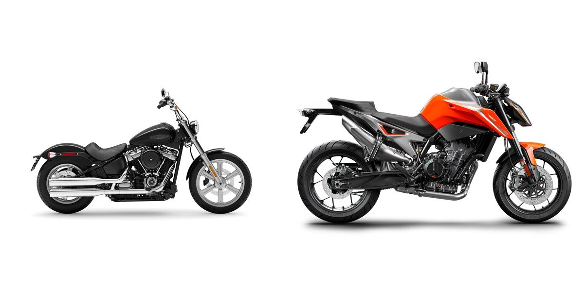 Motorrad Vergleich Harley-Davidson Softail Standard FXST 2023 vs. KTM ...