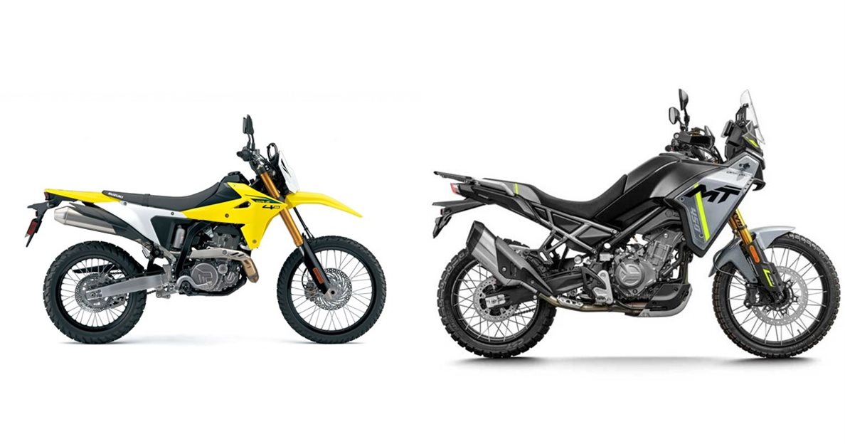 Comparaison des motos Suzuki DR-Z4S 2025 VS. CFMOTO 450MT 2024