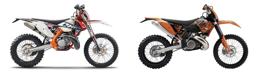 Motorrad Vergleich KTM 300 EXC TPI Sixdays 2019 vs. KTM 300 EXC 2008