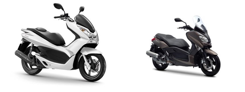 Motorrad Vergleich Honda PCX125 2011 vs. Yamaha XMAX 125 2012