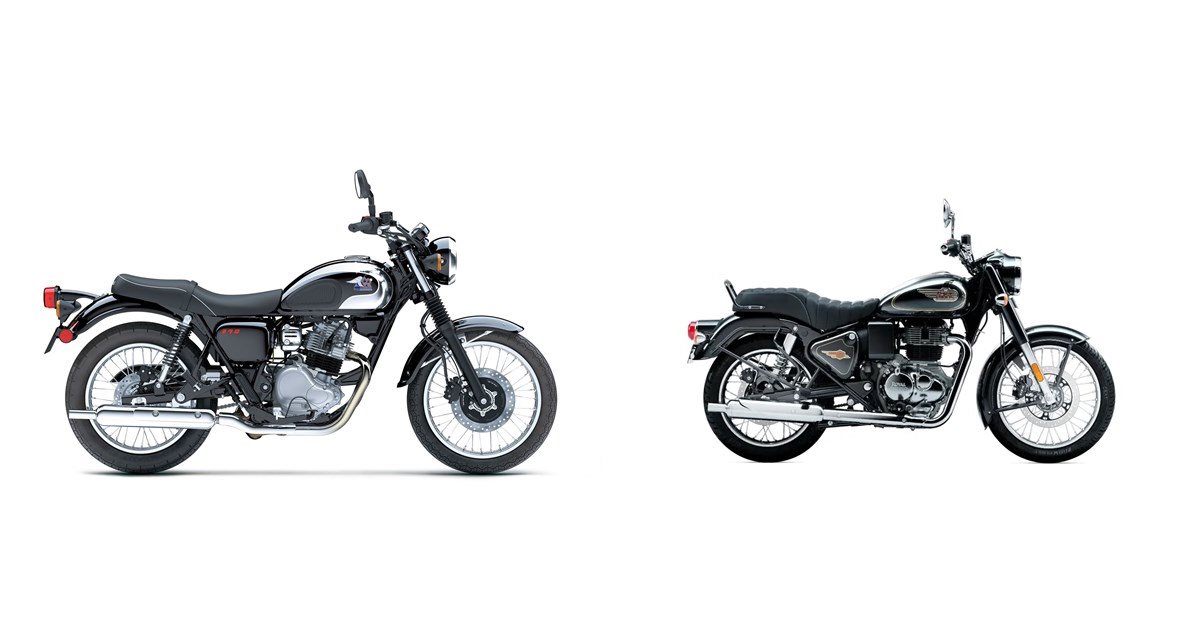 Motorrad Vergleich Kawasaki Meguro S1 2025 vs. Royal Enfield Bullet 350 ...