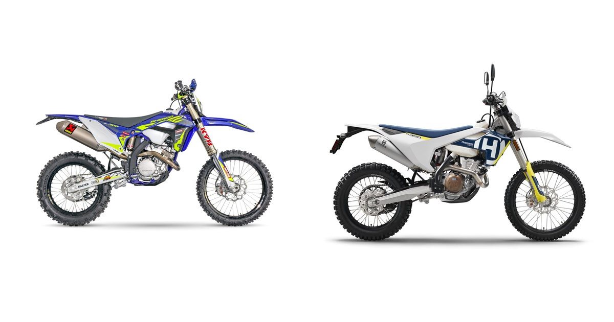 Motorrad Vergleich Sherco 300 SEF Factory 2022 vs. Husqvarna FE 350 2018