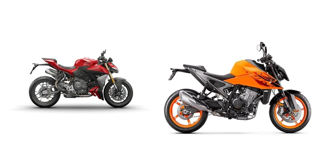 Motorrad Vergleich Ducati Streetfighter V2 2025 vs. KTM 990 Duke 2024