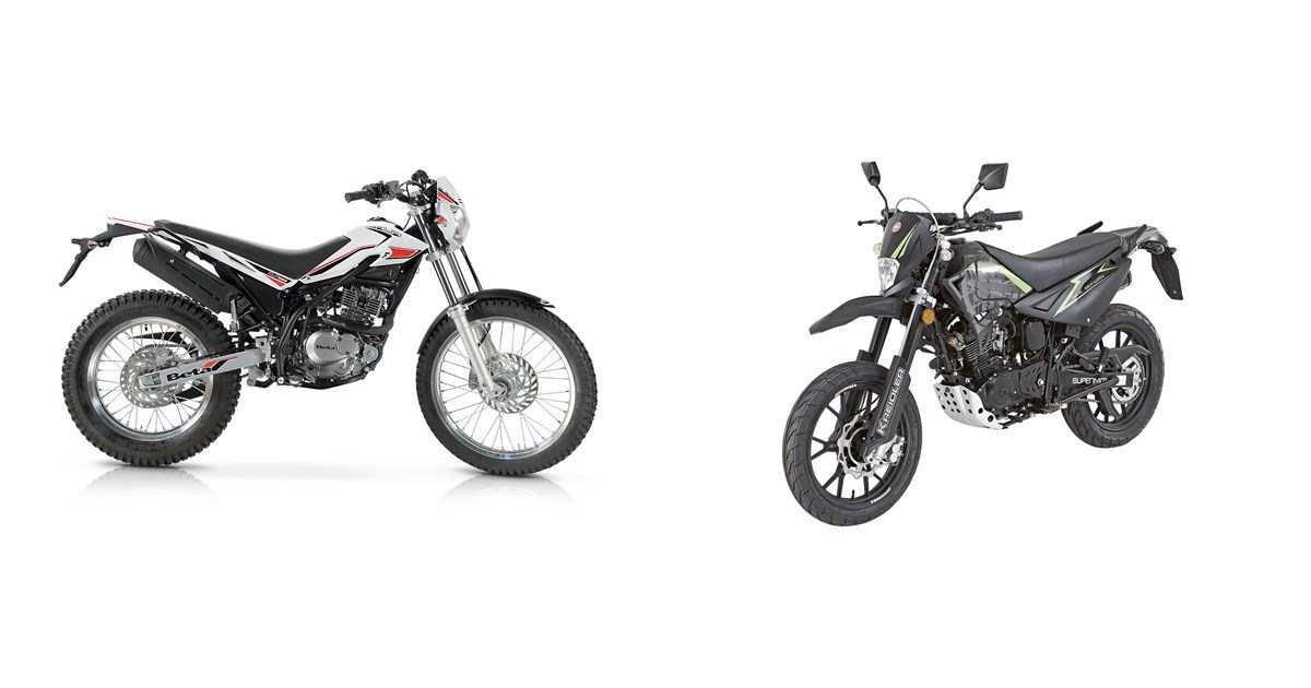 Motorrad Vergleich Beta Alp 125 2014 vs. Kreidler DICE SM 125 2017