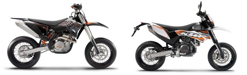 Motorrad Vergleich KTM 450 SMR 2010 vs. KTM 690 SMC 2010