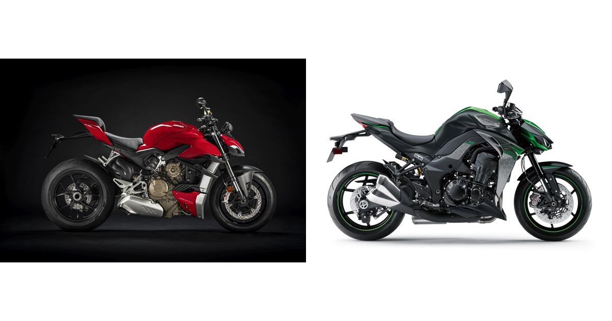 Motorrad Vergleich Ducati Streetfighter V4 2020 vs. Kawasaki Z1000 R 2020