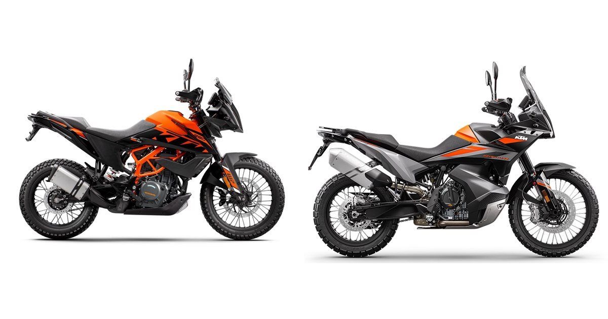 Motorrad Vergleich KTM 390 Adventure SW 2024 vs. KTM 890 Adventure 2024