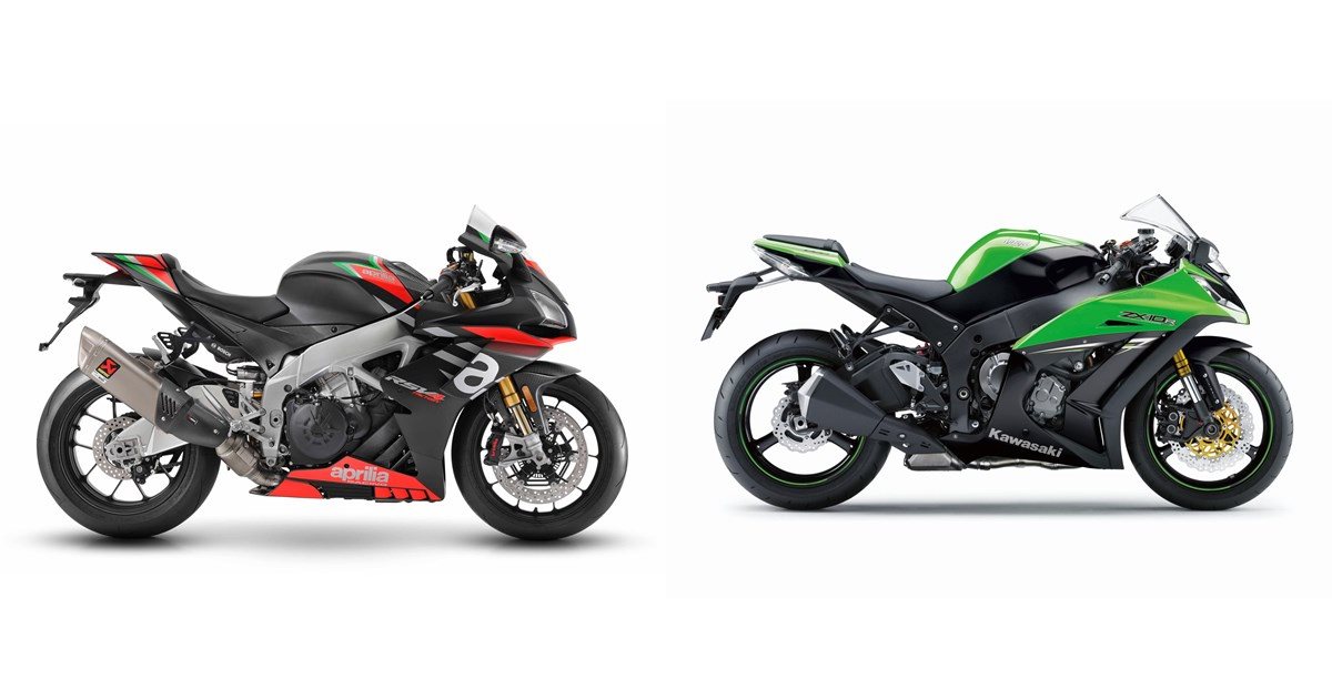 Motorrad Vergleich Aprilia RSV4 1100 Factory 2020 vs. Kawasaki Ninja ZX-10R 2014