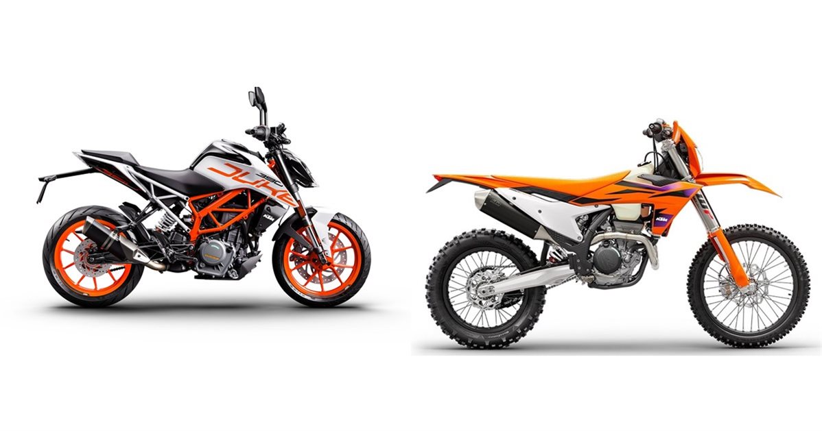 KTM 390 Duke 2018 vs KTM 350 EXC-F 2024