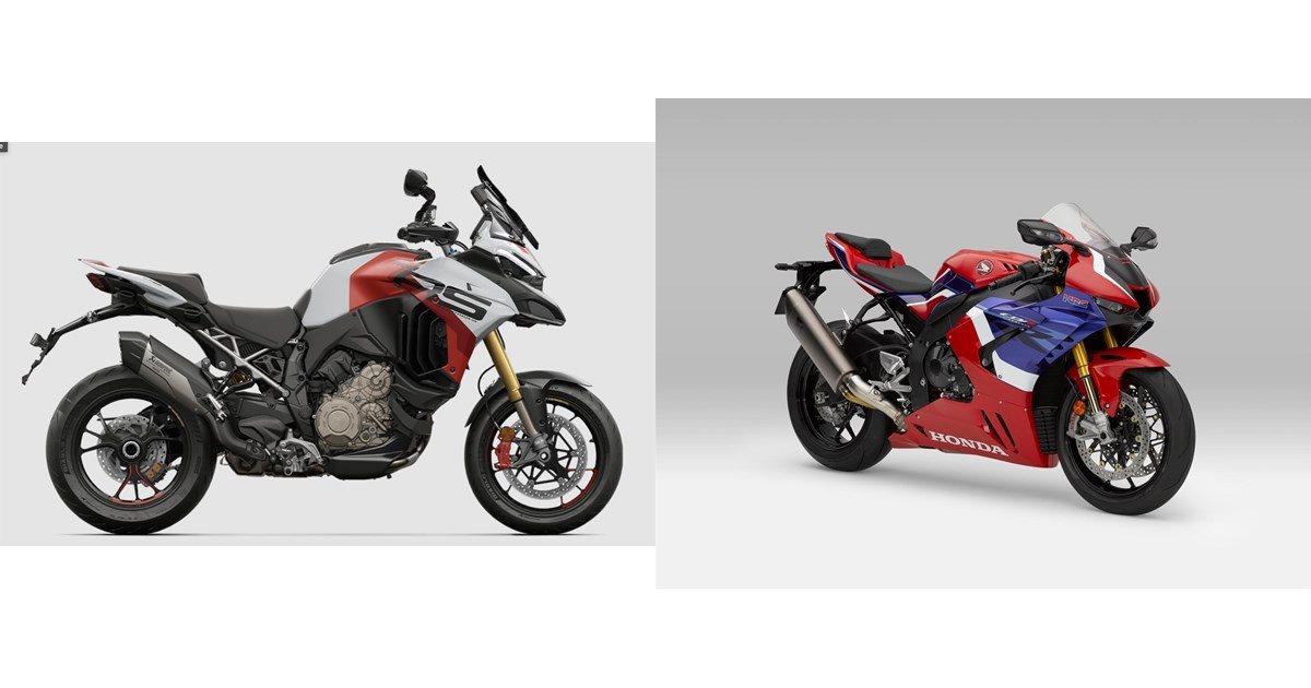 Motorrad Vergleich Ducati Multistrada V4 RS 2024 vs. Honda CBR1000RR-R ...