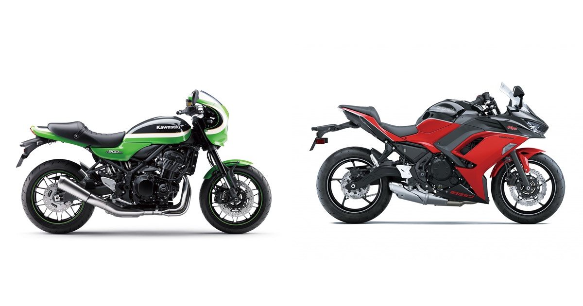 Kawasaki Z900 RS Cafe 2021 vs Kawasaki Ninja 650 40th Anniversary 2024
