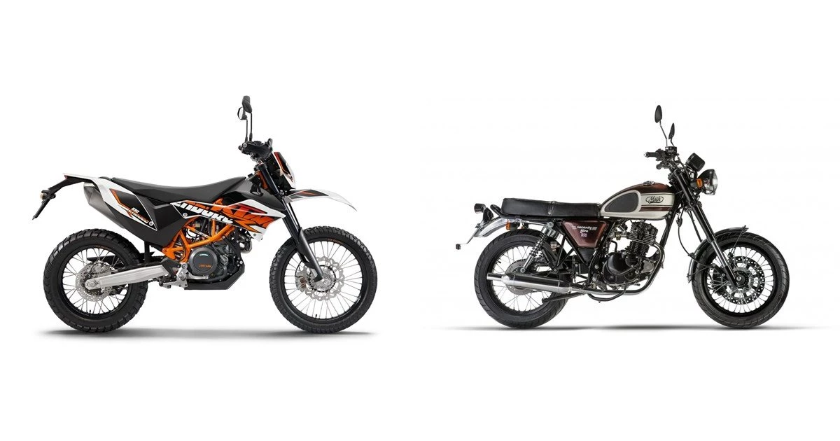 Motorrad Vergleich KTM 690 Enduro R 2016 vs. Mash Seventy Five 2017