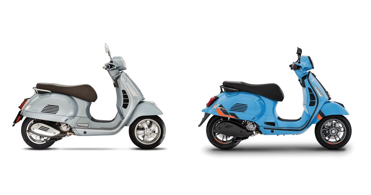 Motorrad Vergleich Vespa GTS 300 hpe 2021 vs. Vespa GTS 310 SuperSport 2025